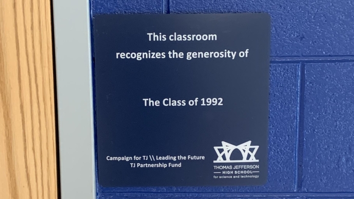 TJ Partnership Fund Community - Campaigns - Classroom Plaque for TJHSST ...